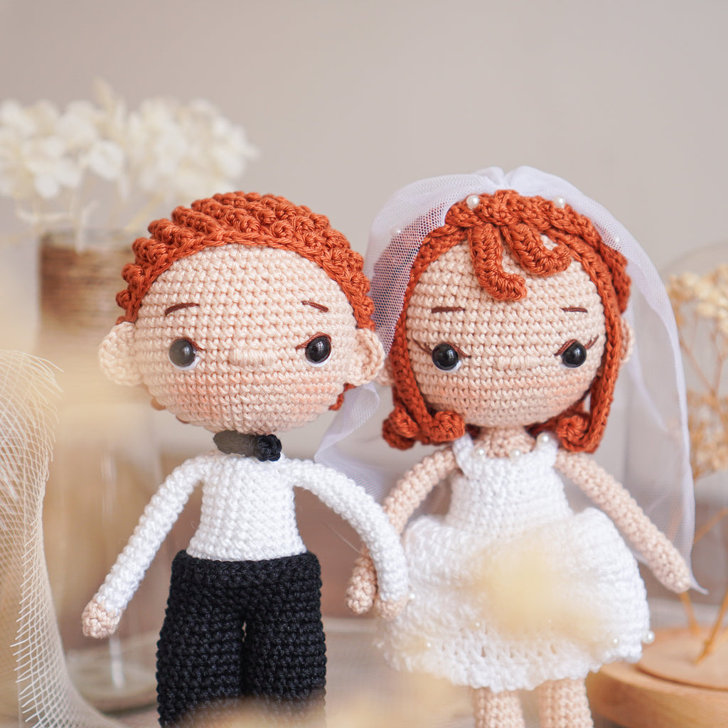 Wedding Couple Crochet Pattern by Aquariwool Crochet (Crochet Doll Pat ...