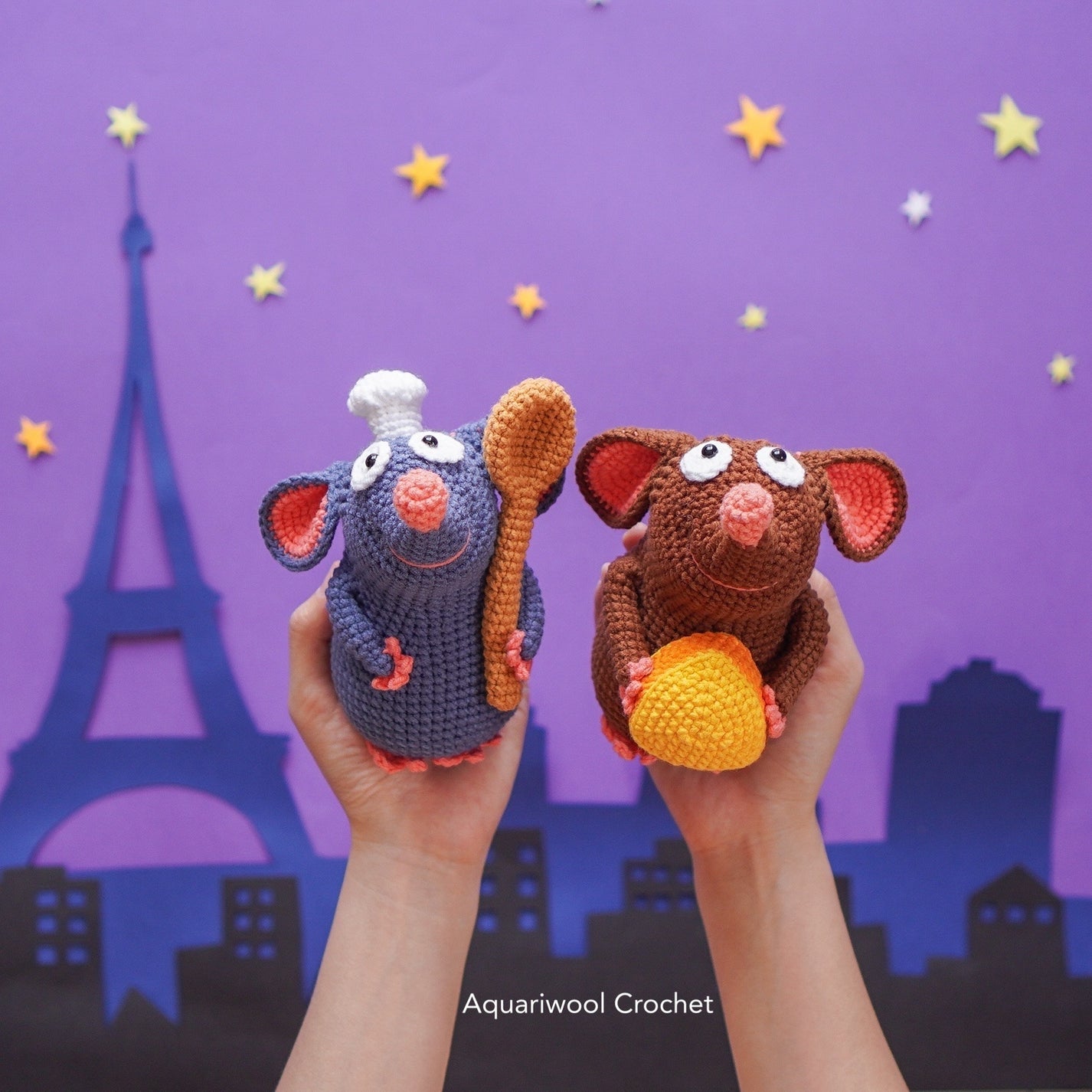 Ratatouille Crochet Pattern: Remy & Emile Amigurumi Mouse Plush Toy (P ...