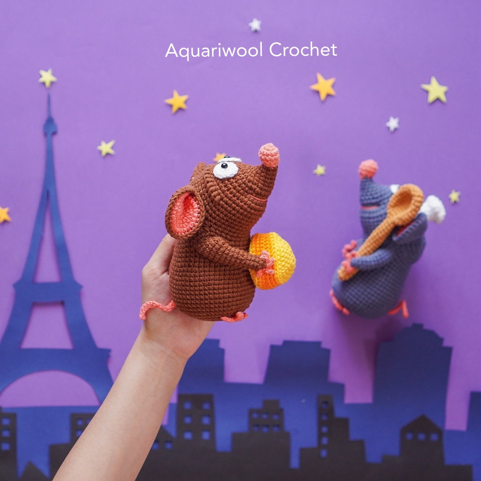 Ratatouille Crochet Pattern: Remy & Emile Amigurumi Mouse Plush Toy (P ...