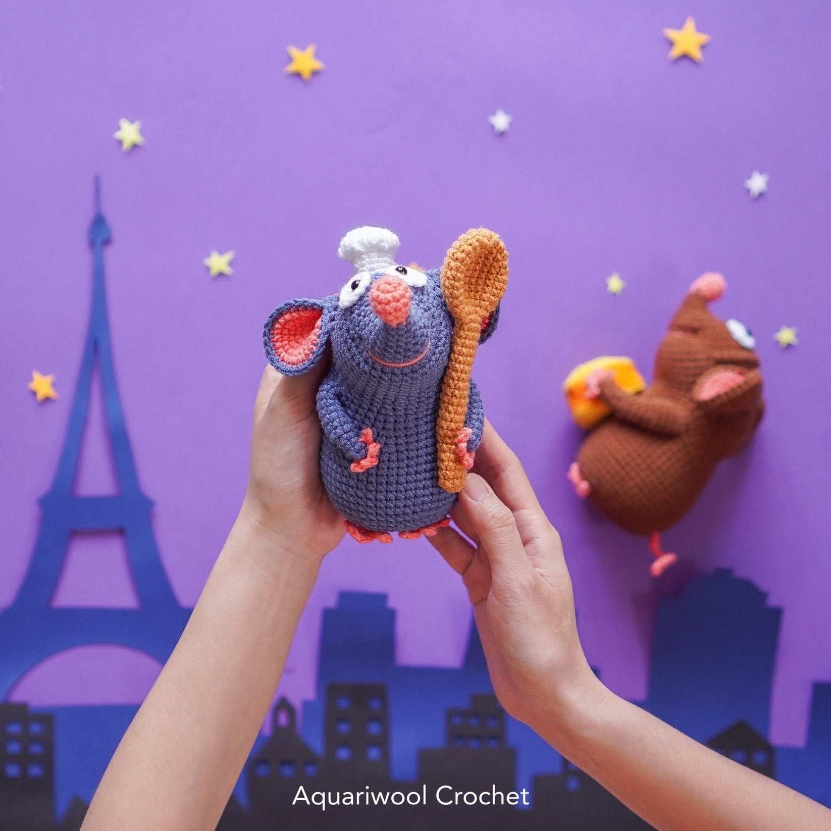Ratatouille Crochet Pattern: Remy & Emile Amigurumi Mouse Plush Toy (P ...