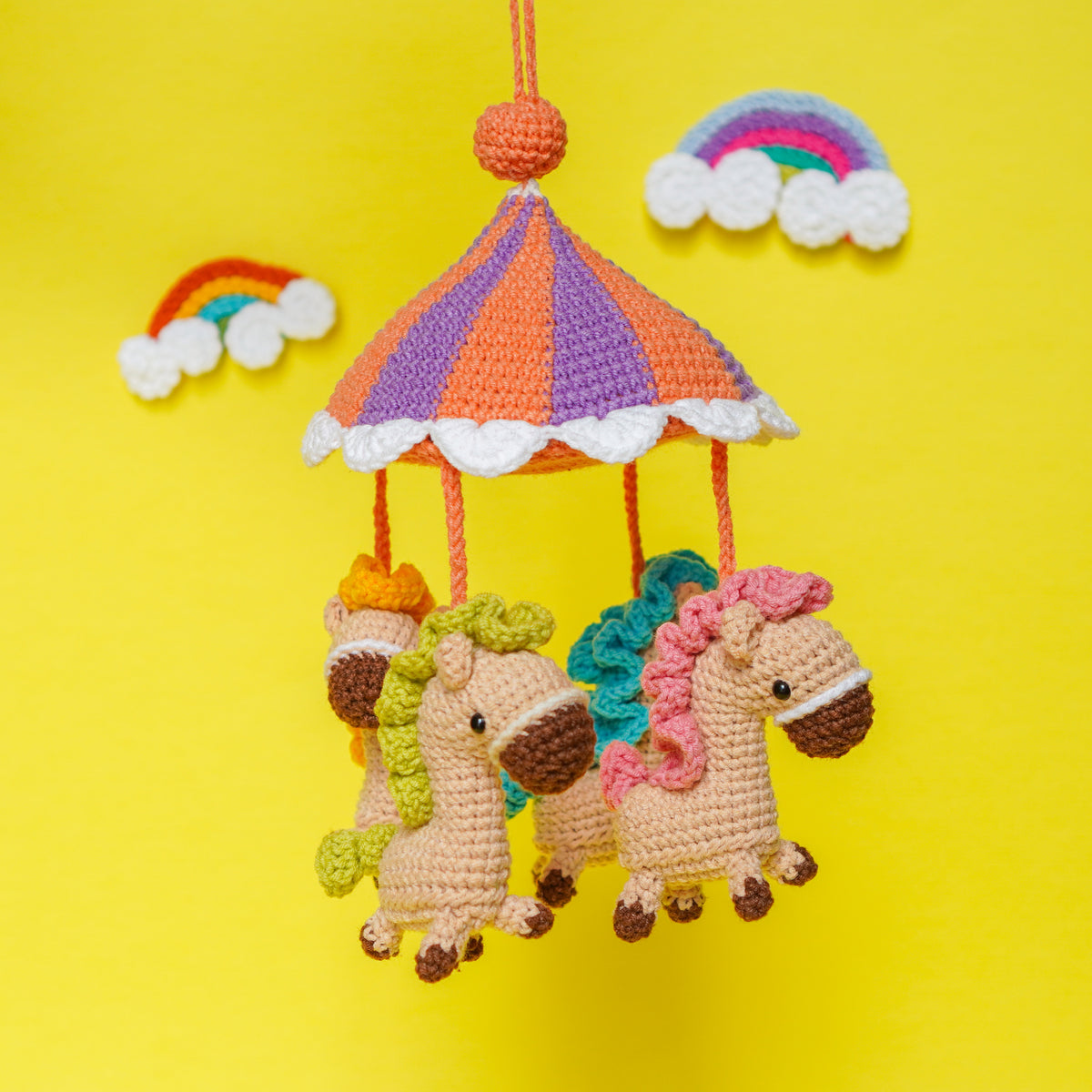 Merry Go Round Baby Mobile Crochet Pattern by Aquariwool Crochet (Croc ...