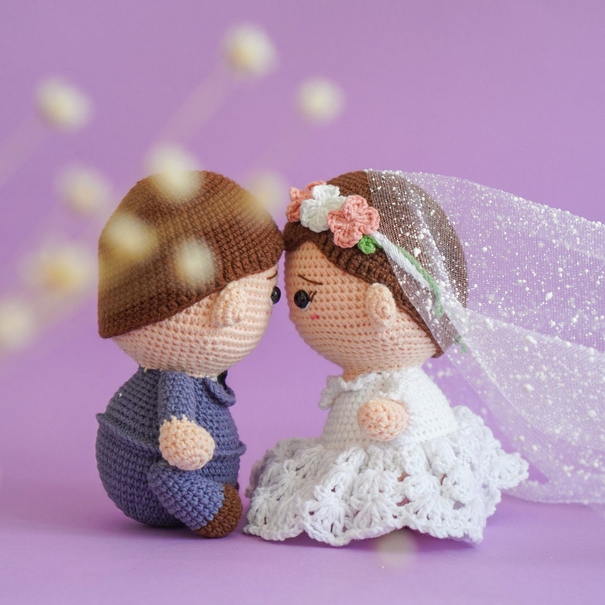 Wedding Couple Crochet Pattern by Aquariwool Crochet (Crochet Doll Pat ...